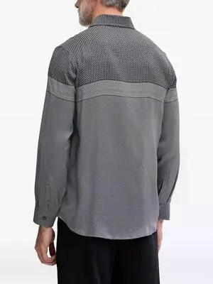 Armani Exchange Geometric-pattern Long-sleeve Shirt