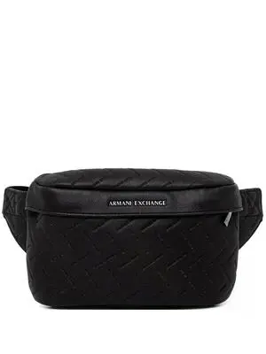 Armani Exchange Quilted Belt Bag - Black