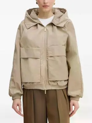 Armani Exchange Hooded Zip-up Jacket - Neutrals