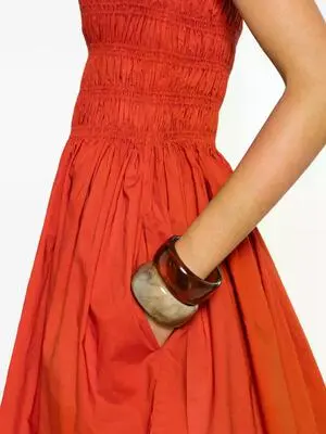 Matteau Shirred Bodice Spaghetti Strap Mini Dress