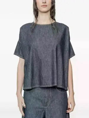 SUSANNE BOMMER Short-sleeve Denim Shirt
