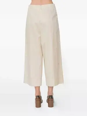 SUSANNE BOMMER Pleated Wide-leg Cropped Trousers