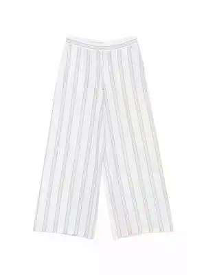 Fedeli Diana Striped Palazzo Pants - White