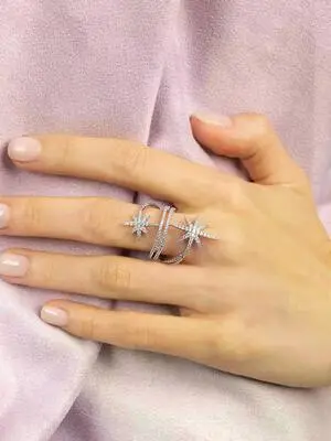 APM MONACO Meteorites Double Band Ring