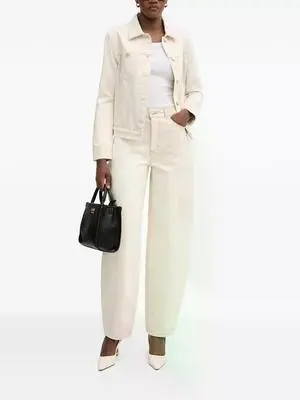 TRUSSARDI Cream White Denim Jacket - Neutrals