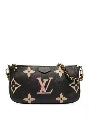 LOUIS VUITTON Monogram Giant Empreinte Bicolor Multi Pochette Accessoires - Black