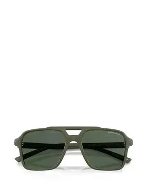 Armani Exchange Double-bridge Pilot Sunglasses