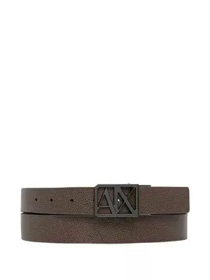 Armani Exchange Logo Plaque Belt - Brown