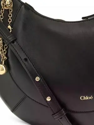 Chloé Marcie Logo-print Shoulder Bag - Black