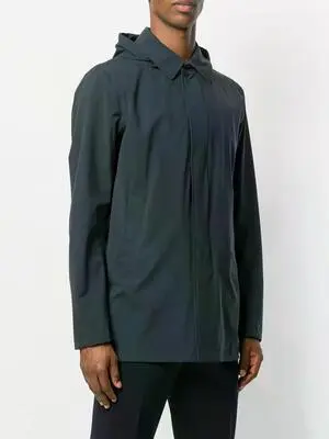 Herno Hooded Raincoat - Blue