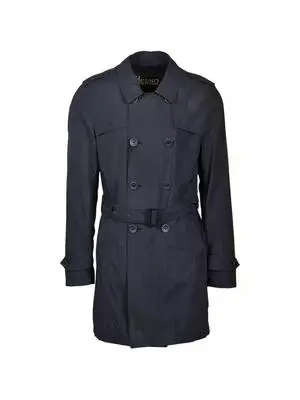 Herno Mid-length Trench Coat - Blue