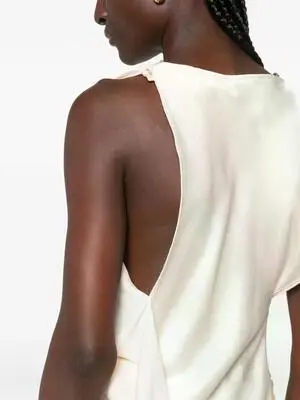 Victoria Beckham Sleeveless Draped Asymmetric Dress