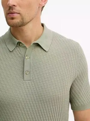 TRUSSARDI Textured-knit Polo Shirt
