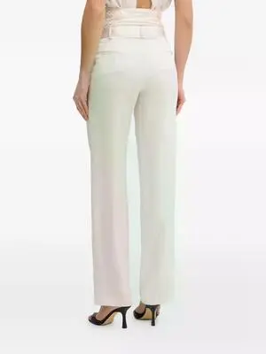 SIMONA CORSELLINI Satin Straight-leg Trousers