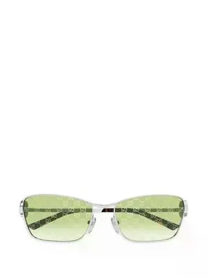 Gucci Logo Detail Sunglasses - Silver