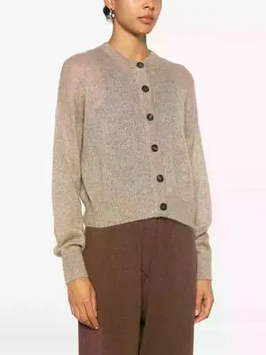 Brunello Cucinelli Sheer Knit Button-up Cardigan