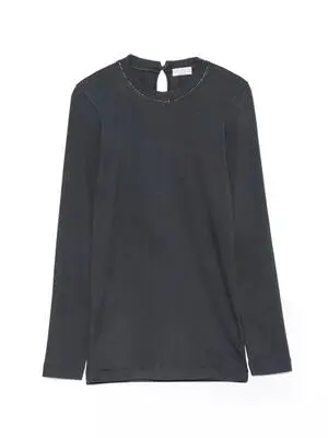 Brunello Cucinelli Monili-trim Long-sleeve T-shirt