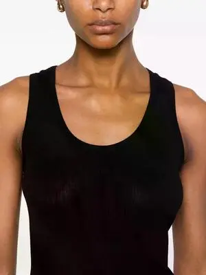 THE ROW Cendrea Ribbed Knit Racerback Tank Top