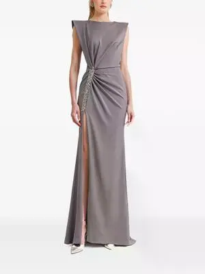GEMY MAALOUF Draped Crystal-embellished Dress