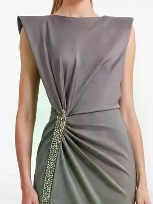 GEMY MAALOUF Draped Crystal-embellished Dress