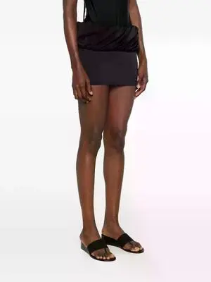 OPEN YY Rolled-waist Mini Skirt