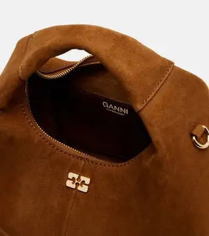 GANNI Mini Top Handle Bag - Brown