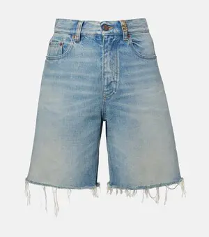 Chloé Faded Denim Shorts - Blue