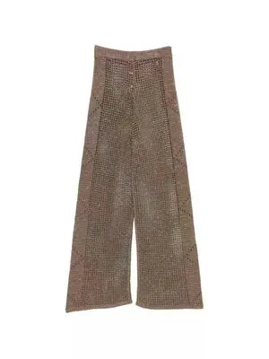 MC2 SAINT BARTH Elga Crochet-knit Trousers - Brown