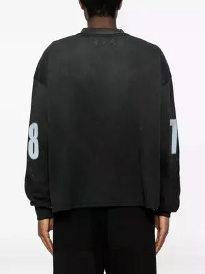 SATOSHI NAKAMOTO Logo-print Mesh T-shirt