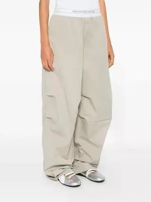 Alexander Wang Logo-elastic Pleated Knee Trousers