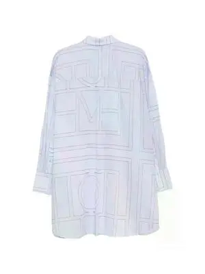 TOTEME Oversized Embroidered Shirt - Blue