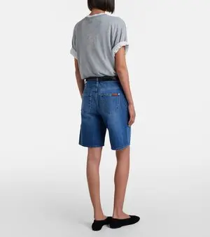 7 For All Mankind Lola Distressed Denim Bermuda Shorts