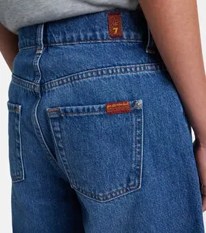 7 For All Mankind Lola Distressed Denim Bermuda Shorts
