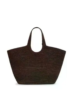 ANINE BING Lili Woven Raffia Tote Bag - Brown