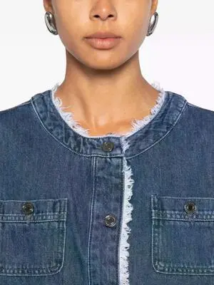 Karl Lagerfeld Frayed-edge Denim Jacket