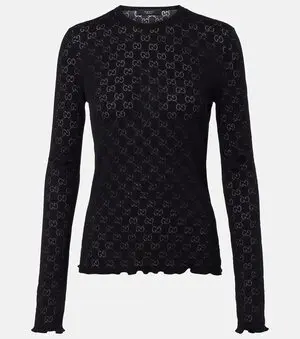 GUCCI Gucci GG Cotton-Blend Devoré T-Shirt