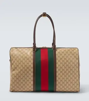 Gucci Gg Web Stripe Medium Duffel Bag
