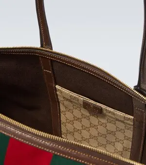 Gucci Gg Web Stripe Medium Duffel Bag
