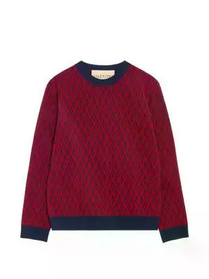Valentino Garavani Crew Neck Wool Jumper - Red