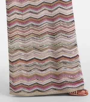 Missoni Zigzag Halterneck Sequined Lamé Maxi Dress