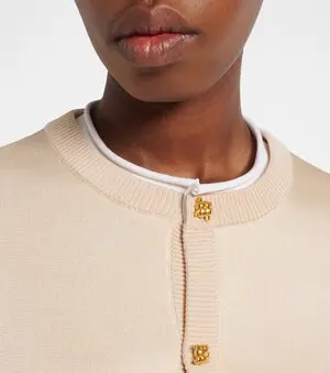 Bottega Veneta Nodo Quadro Layered Silk Cardigan