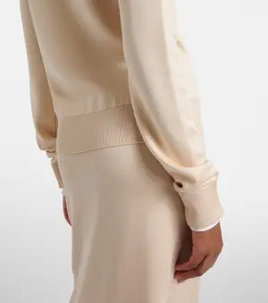 Bottega Veneta Nodo Quadro Layered Silk Cardigan
