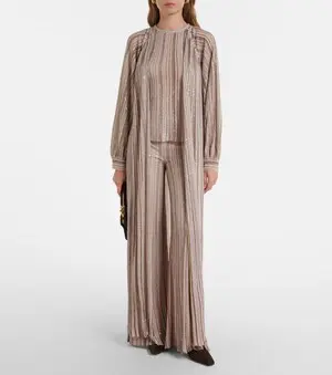 Missoni Striped Lamé Wrap Cardigan