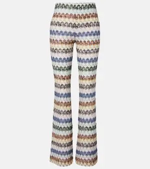 Missoni Knitted Lamé Flared Pants - Multicoloured