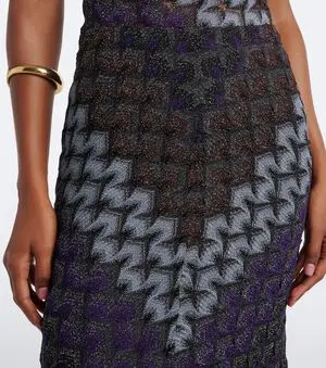 Missoni Knitted Lamé Maxi Skirt