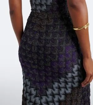 Missoni Knitted Lamé Maxi Skirt