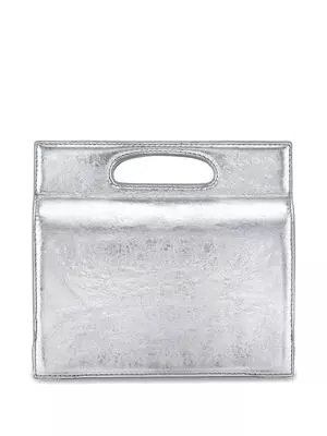 Tyler Ellis Tall Stella Accordion-gusset Leather Tote Bag - Silver