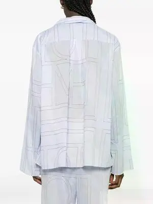 TOTEME Geometric Pattern Long Sleeve Shirt