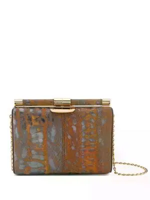 Tyler Ellis Jamie Ostrich-leg Clutch Bag - Brown