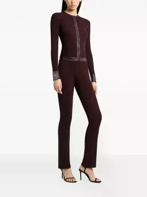 COURREGES Ribbed-knit Cardigan With Vinyl Trim